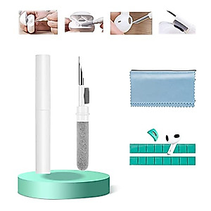 MOJOTORY Earbuds Cleaning Pen with Soft Brush, 18Pcs Bluetooth Earphone Cleaning Kit, Multifunctional Earpod Cleaner Set for Wireless Earbuds, Headphone, Cameras, Keyboard and Mobile Phone (White)