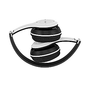 Coby Bluetooth Headphones | Wireless Headphones with Built-in Mic, Hands-Free Calling | Over The Ear Foldable Bluetooth Headset for Easy Storage | Up to 5 Hours of Playtime | Supports AUX in (White)