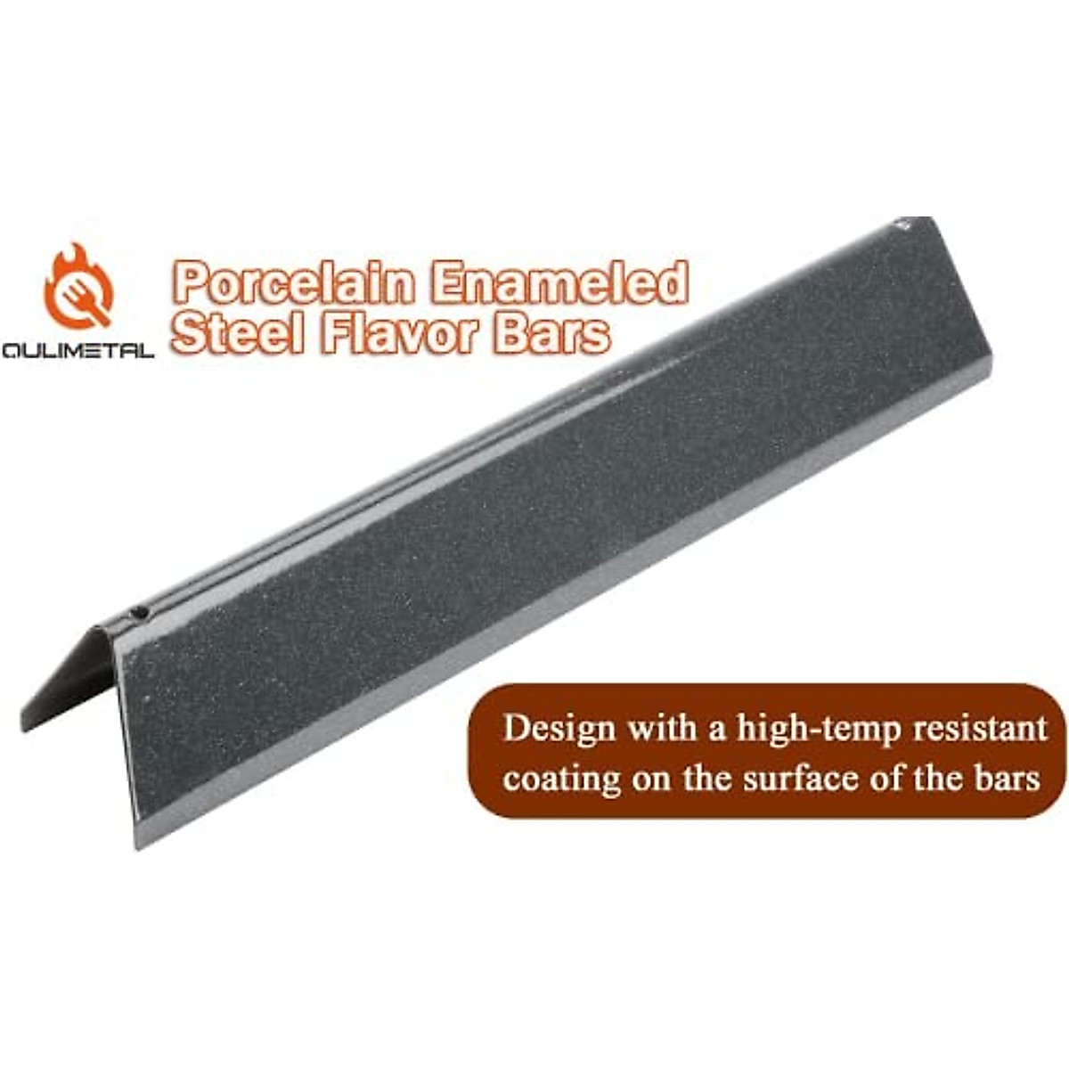 QuliMetal Porcelain Steel Flavorizer Bars and SUS304 Grill Burner for Weber Genesis 300 (2011-2016) E310 E320 E330 S310 S320 S330 with Front Control Panel, Replaces for Weber 7620 7621 62752