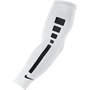NIKE PRO COMBAT ELITE SLEEVE (White/Black/Black, Small/Medium)