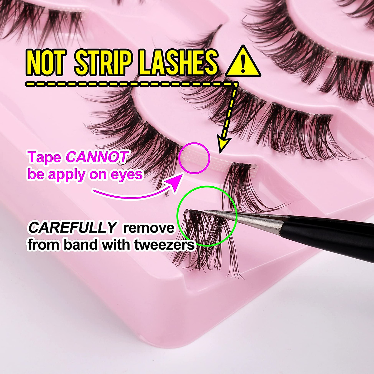Wispy Lash Clusters 90Pcs Natural Eyelash Clusters Cat Eye Lash Extension Clear Band Cluster Lashes Natural Look Fluffy False Lashes 12MM