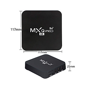MXQ Pro 5G Android 11.1 TV Box 2023 Upgraded Version Ram 2GB ROM 16GB Android Smart Box H.265 HD 3D Dual Band 2.4G/5.8G WiFi Quad Core Home Media Player