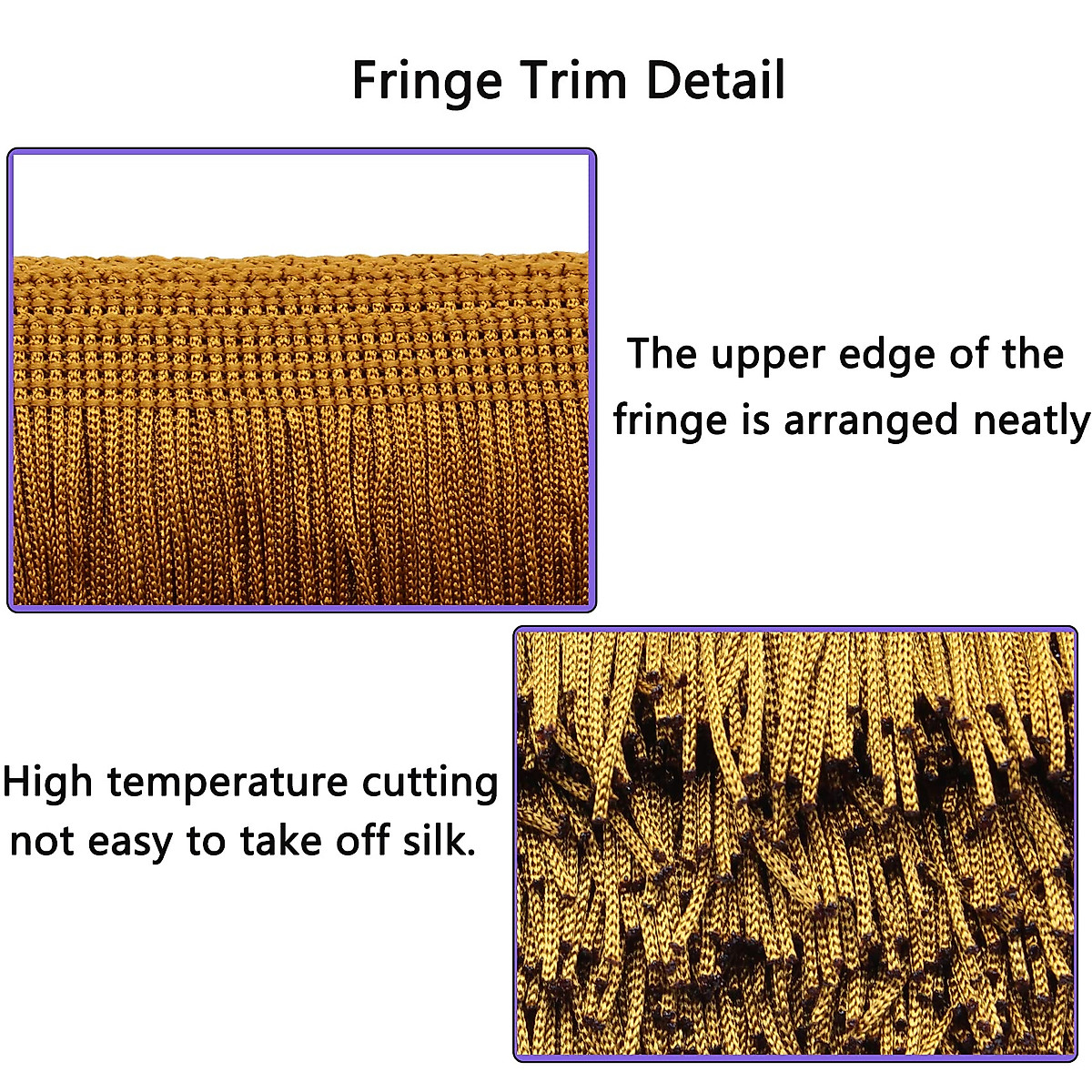 Dortrue 10 Yards of 8" Brown Fringe Trim Tassel Sewing Trim for Clothes Accessories Latin Wedding Dress DIY Lamp Shade Decoration