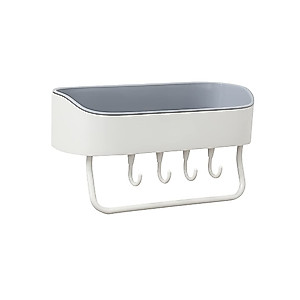 Kitchen Shelf for Bathroom Wall Mounted Bath Shelf Storage Toilet Plastic Organizer Rack Towel Cosmetic Brush Storage