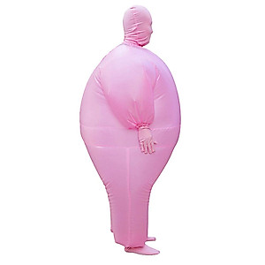 RHYTHMARTS Pink Inflatable Costume Chub Costume Inflatable Full Body Suit Blow up Costume for Adult