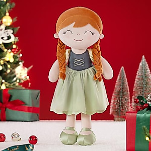 Gloveleya Dolls Princess Girls Toy First Baby Girl Gifts Soft Plush Manor Princess Doll Anne Green 16"