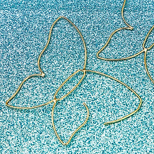 Hinly 2 Pairs Large Butterfly Earrings Dainty Gold Big Hollow Butterfly Earrings Silver Metal Butterfly Hoop Earrings Boho Dangle Beach Earring Statement Dangle Oversized Hoop Earring (Bright Style)