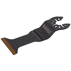 DEWALT Oscillating Tool Blade for Wood with Nails, Wide, Titanium Nitride Coated (DWA4204) , Black