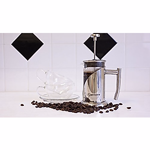 BlinkOne French Press: Single, Double and Up-to Three Serve Cup Espresso Coffee Maker (12 Oz)
