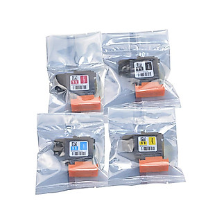 Compatible for HP11 C4810A C4811A C4812A C4813A Printhead for HP Designjet 500 & 500 Plus Series Printer by Getu Office, 4-Pack (BK+C+M+Y)。