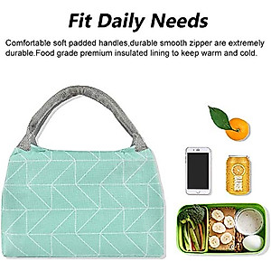 Cute Lunch Bag Insulated Lunch Tote Bag for Women Lunch Box Cooler Bag Insulated Lunch Bags for Women Work, Green Plaid