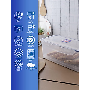 LOCK & LOCK Airtight Rectangular Food Storage Container with Drain tray 14-Cup, 115-Fluid Ounces