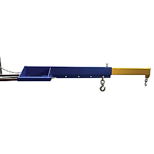 Vestil LM-EBT-8-30 Steel Economy Telescoping Lift Boom 30 in Fork Pocket Center 8,000 Lb. Capacity Blue and Yellow