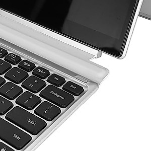 FOLOSAFENAR HD Tablet Laptop, 100‑240V 2 in 1 Laptop 3K Touch Screen Lightweight Dual Speakers with Magnetic Keyboard for Windows 10 for Work (US Plug 8GB+1TB)