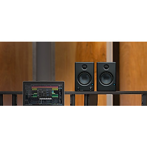 PreSonus Eris E.45 HD 2-Way 4.5" Nearfield Monitors, 70Hz-20kHz Frequency Response, 10kOhm Input Impedance, 2x Balanced 1/4" TRS, 2x Unbalanced RCA, Pair