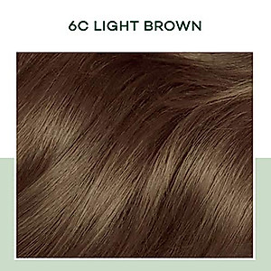 Clairol Natural Instincts Demi-Permanent Hair Dye, 6C Light Brown Hair Color, Pack of 3