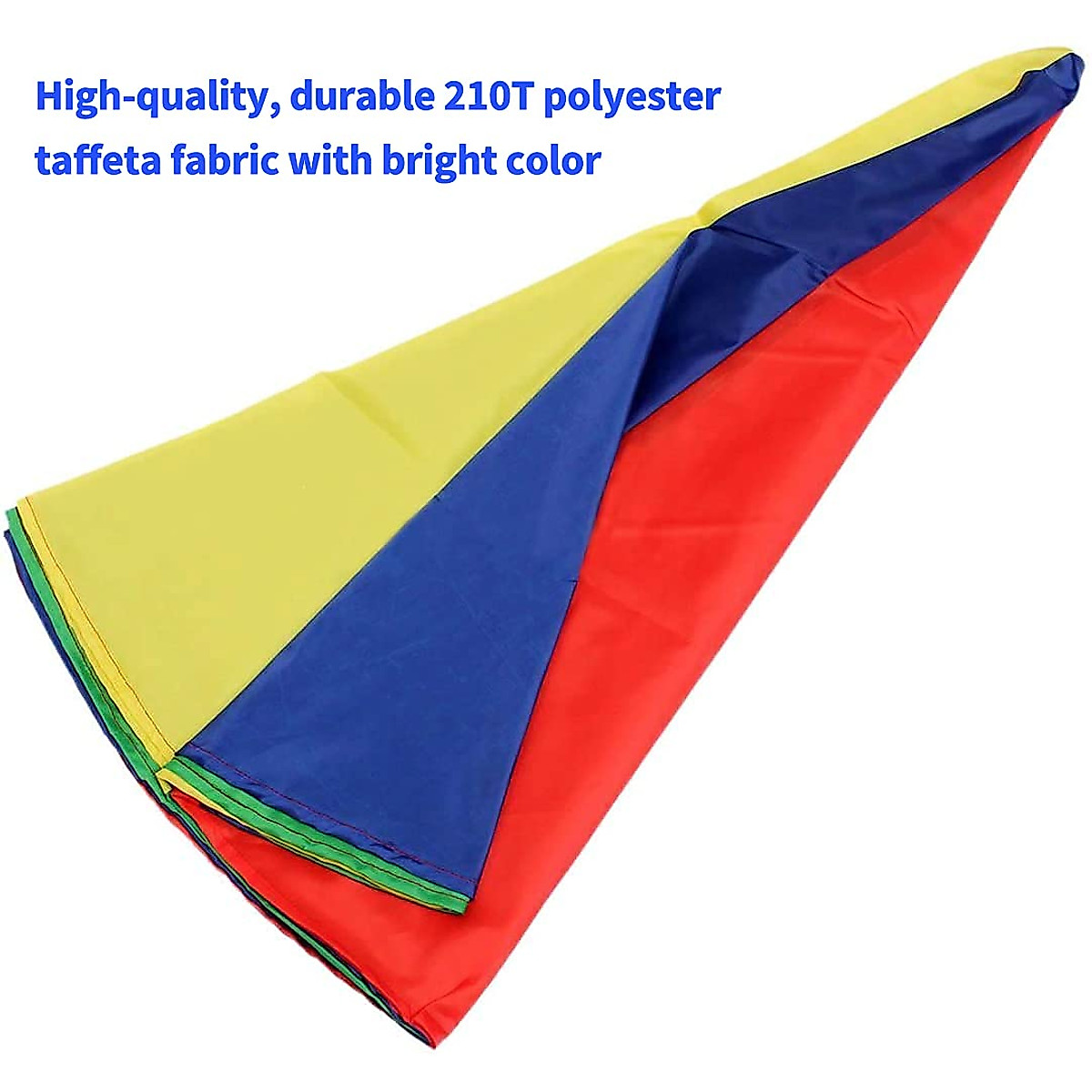 AMYESE 12ft Kids Team Game Rainbow Parachute, Outdoor Party Group Cooperative Games, Family Get-Together Entertainment