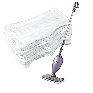 The Elixir Eco Green Microfiber Replacement Washable Cleaning Mop Pads Cleaner for Shark Steam & Spray Mop Replacement Pads S3101, S3250, S3251, S3202, SK410, SK4350CO, SK460, SK140, SK141 (Pack of 6)