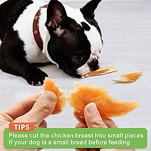 MON2SUN Chicken Jerky for Dogs Made with Real Chicken Breast Dog Snacks, High Protein & Grain Free Training Treats for Small Medium and Large Dogs (Chicken, 14.11 Ounce -Pack of 1)