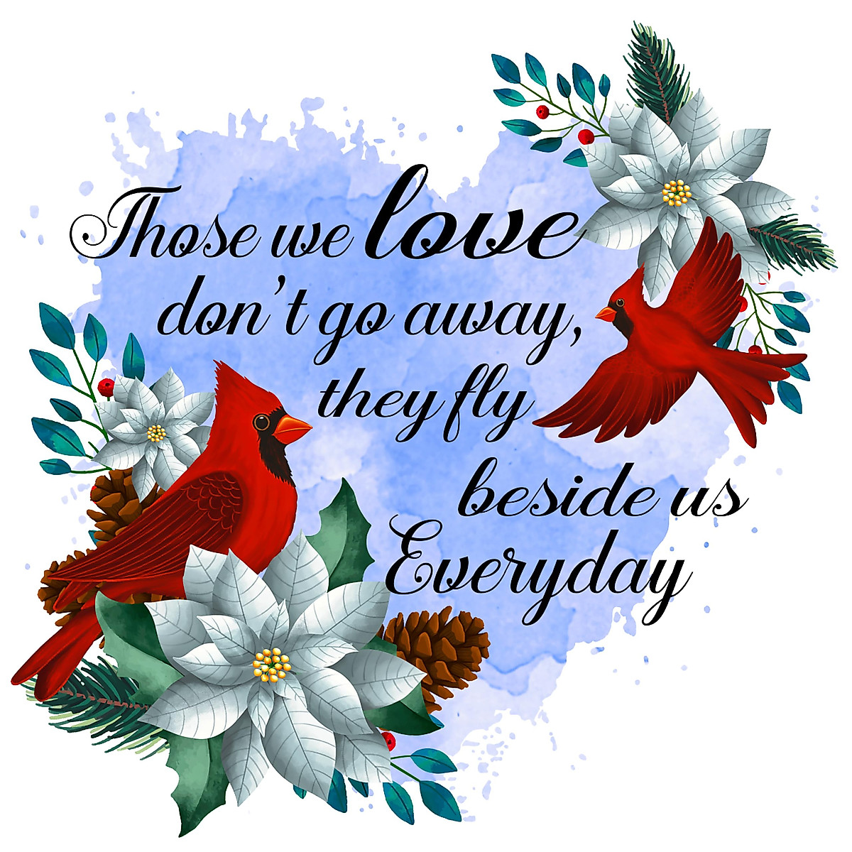 Fabric Panel 8"x8" Memory Cardinal 100% Cotton Quilting Panel Square AM1586