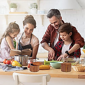 Acacia Salt Cellar, Wood Salt Box 4x2.75 Inches & Spice Box With Swivel Cover, Salt Keeper, Wood Jar For Kitchen, Perfect For Keeping Table Salt, Gourmet Salts, Herbs or Favorite Seasonings