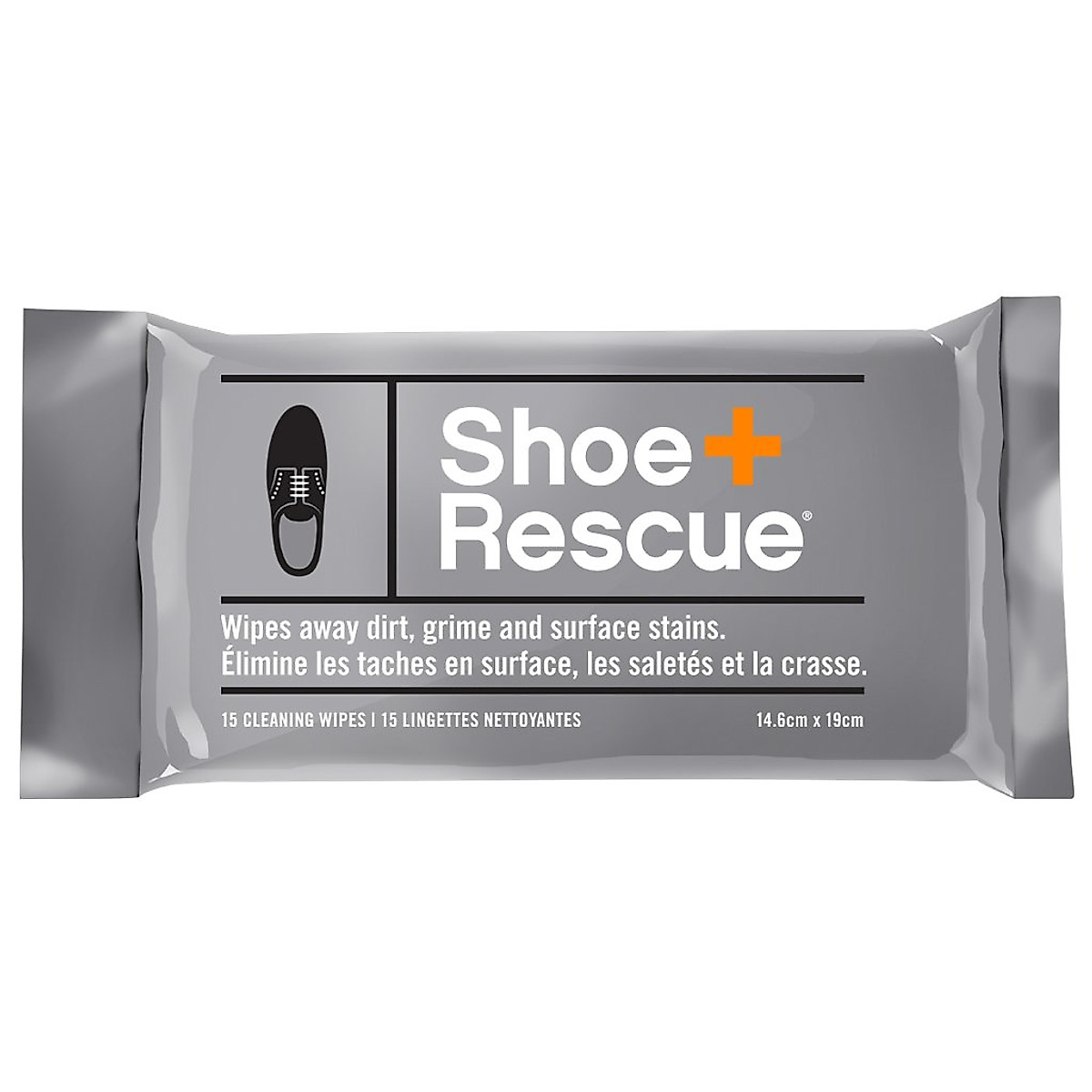 ShoeRescue all-natural cleaning wipes for leather and suede shoes. Remove surface stains & grime. Re-sealable pack of 15 wipes.