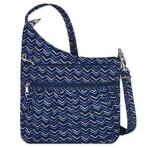 Travelon Anti-Theft Signature 3 Compartment Crossbody, Straight Pocket (A V STRIPE)