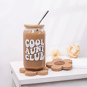 Aunt Gifts From Niece, Nephew - Auntie Gift Ideas Coffee Glass Cup Gift For Aunt To Be, New Aunt, Promoted To Aunt, Pregnancy Announcement For Aunt - Birthday, Mothers Day, Christmas For Aunt