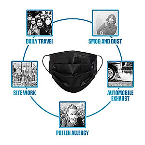 100 Pcs Individually Wrapped Disposable Face Masks,3-layer Soft Skin Earloop Mask, Retail Packaging Black