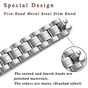 STIROLL Thin Replacement Band Compatible for Apple Watch 38mm 40mm 41mm 42mm 44mm 45mm 49mm, Stainless Steel Metal Wristband Women Men for iWatch Ultra SE Series 8/7/6/5/4/3/2/1(Silver,38mm/40mm/41mm)