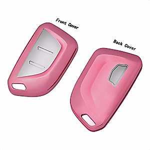 TANGSEN Smart Key Fob Case Pink TPU Protective Cover Compatible with Cadillac CT4 CT5 3 4 5 Button Keyless Entry Remote Control Accessories