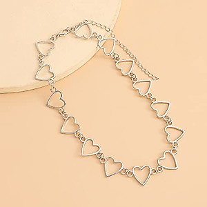 Chloe soo Choker Necklace - Simple Geometric Circle Choker Statement Clavicle Necklace for Women Girls Necklace Jewerly