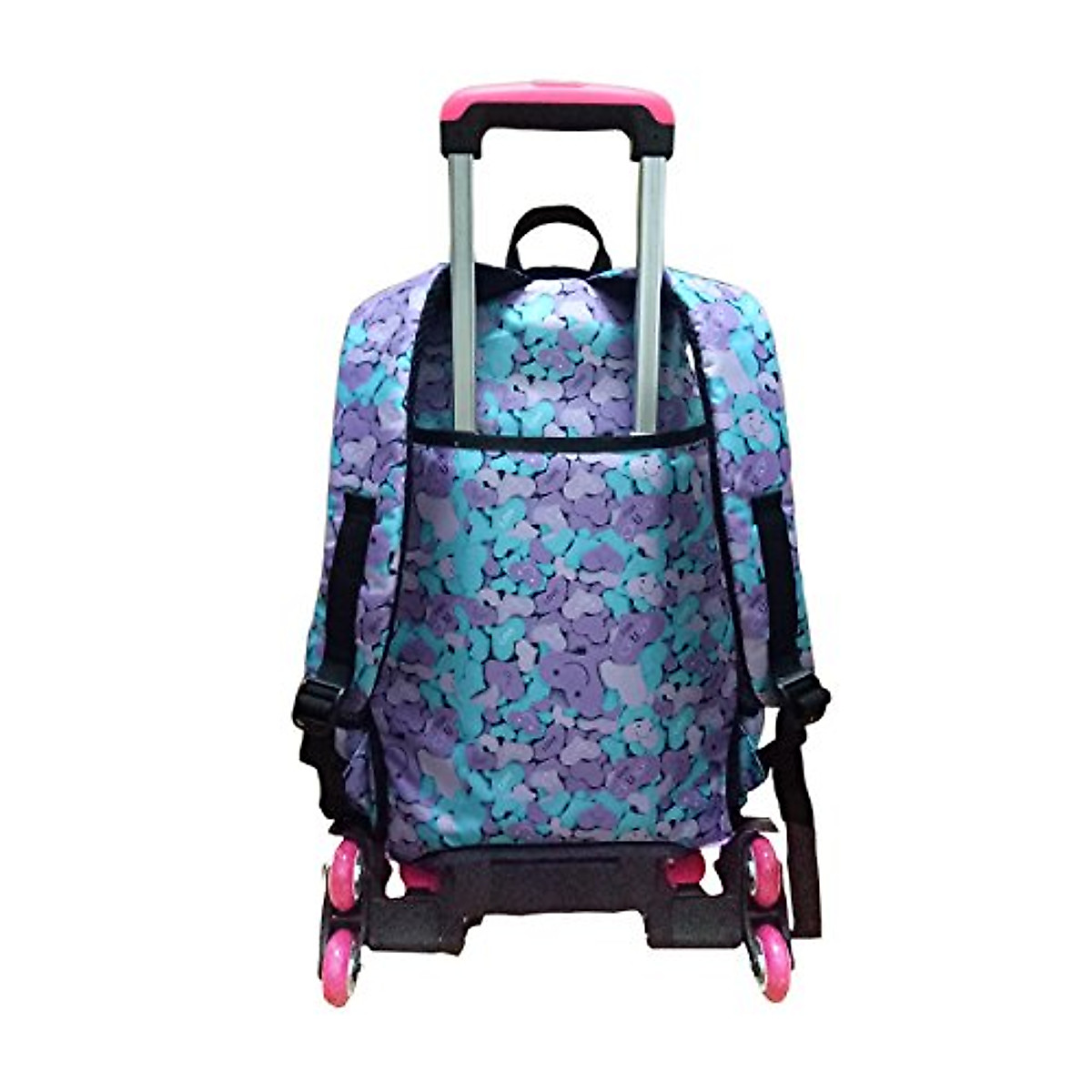 YUB Rolling Backpack On Wheels High-Capacity School Bag Backpacks for Students Climbing Stairs Six Wheels Purple