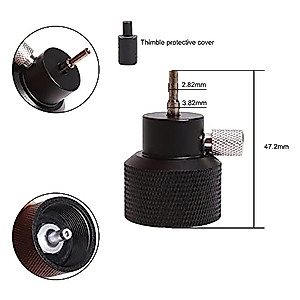 COLOR TREE Airsoft Propane Filling Adapter for Green Gas Tank with Silicone Oil Port Gas Adapter Avoid Leak Black