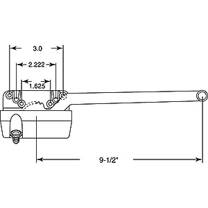 Prime-Line TH 23023 9-1/2 inch Single-Arm Right-Hand Casement Operator