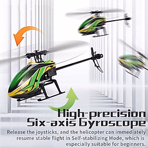 QIYHBVR RC Helicopter, 4 Channel 2.4Ghz Remote Control Helicopter with 6-Axis Gyro, Aileronless RC Aircraft with Altitude Hold for Kids and Beginners to Play Indoor