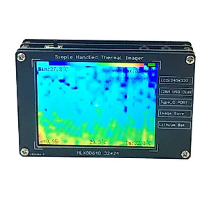Upgraded MLX90640 Infrared Thermal Imager Portable Infrared Thermal Sensor High Accuracy Camera Temperature Tester Detection Non-Contact Measurement Buillt in Battery.