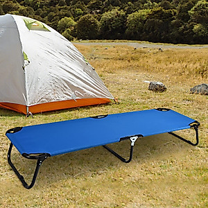 Tangkula Folding Camping Cot, Portable Camping Bed with Steel Frame, Elevated Travel Military Portable Cots Bed for Adults Kids, Indoor Outdoor Foldable Sleeping Cot for Nap, Beach, Hiking, Camping