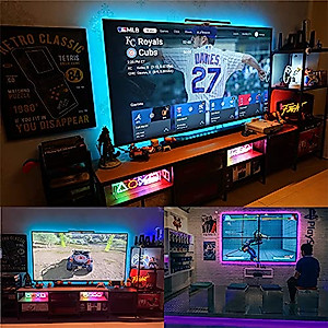 BestLuz TV LED Backlight, 16.4ft LED Lights for TV 60 65 70 75 80 inches, USB Powered RGB Color with Remote Control, Bias Tap Lighting for Bedroom and Living Room
