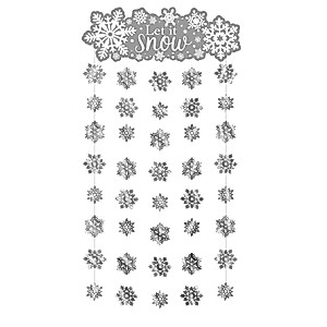 Amscan Let it Snow Snowflake Doorway Curtain | Christmas Decoration