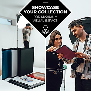 Dunwell Small Photo Albums 4x6 - (2 Pack, Black), Flexible Cover, Portfolio Binder with 24 Sleeves, Holds 48 6x4 Photos, Artwork or Postcards, Mini Picture Brag Books