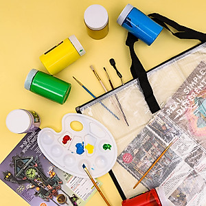 EOOUT 4pcs 19x25 Inches Art Portfolio Bags, Portfolio Folder for Artwork, Posters Storage Bag with Zipper and Handle Mesh Folder Organizers for Poster, Scrapbook, Keepsake and Bulletin Board