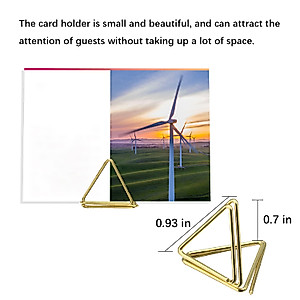 MUMIAO 40 Pack Place Card Holders - Table Number Holder Stands Wedding Seating Labels Placecard Clips | Name Setting Place Card Holders | Photo Picture Cards Display Stand for Party (Gold)