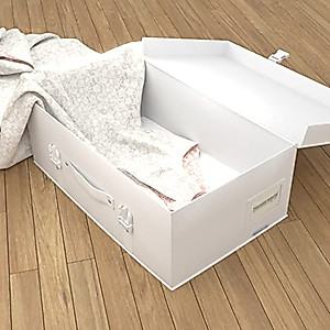 HANGERWORLD Wedding Dress Storage Box Bridal Gown Preservation Kit including 10 sheets of Archival Acid Free Tissue Paper (Medium, White)