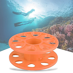 VGEBY Diving Finger Spool, Black Plastic Diving Spool Plastic Diving Compact Finger Spool Reel Diver Underwater Accessory(Bright Orange) Diving