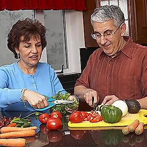 Kitchen Scissors, Heavy Duty Stainless Steel Kitchen Shears, Premium Ultra Sharp Utility Multifunctional Kitchen Scissors for Poultry, Chicken, Meat, Food, Vegetables, Seafood, BBQ (Blue)