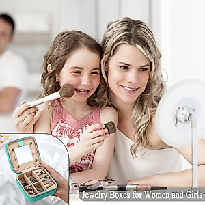 Parima Travel Jewelry Case Box - Small Organizer Holder Necklace Ring Earrings Essential Personalized Birthday Gifts for Women Teenage Teen Girl Her Mom Teacher Initial Y, Blue