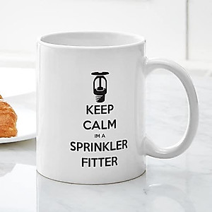 CafePress Keep Calm Im A Sprinkler Fitter Mugs Ceramic Coffee Mug, Tea Cup 11 oz