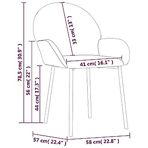 vidaXL Dining Chairs 2 pcs Dark Gray Velvet