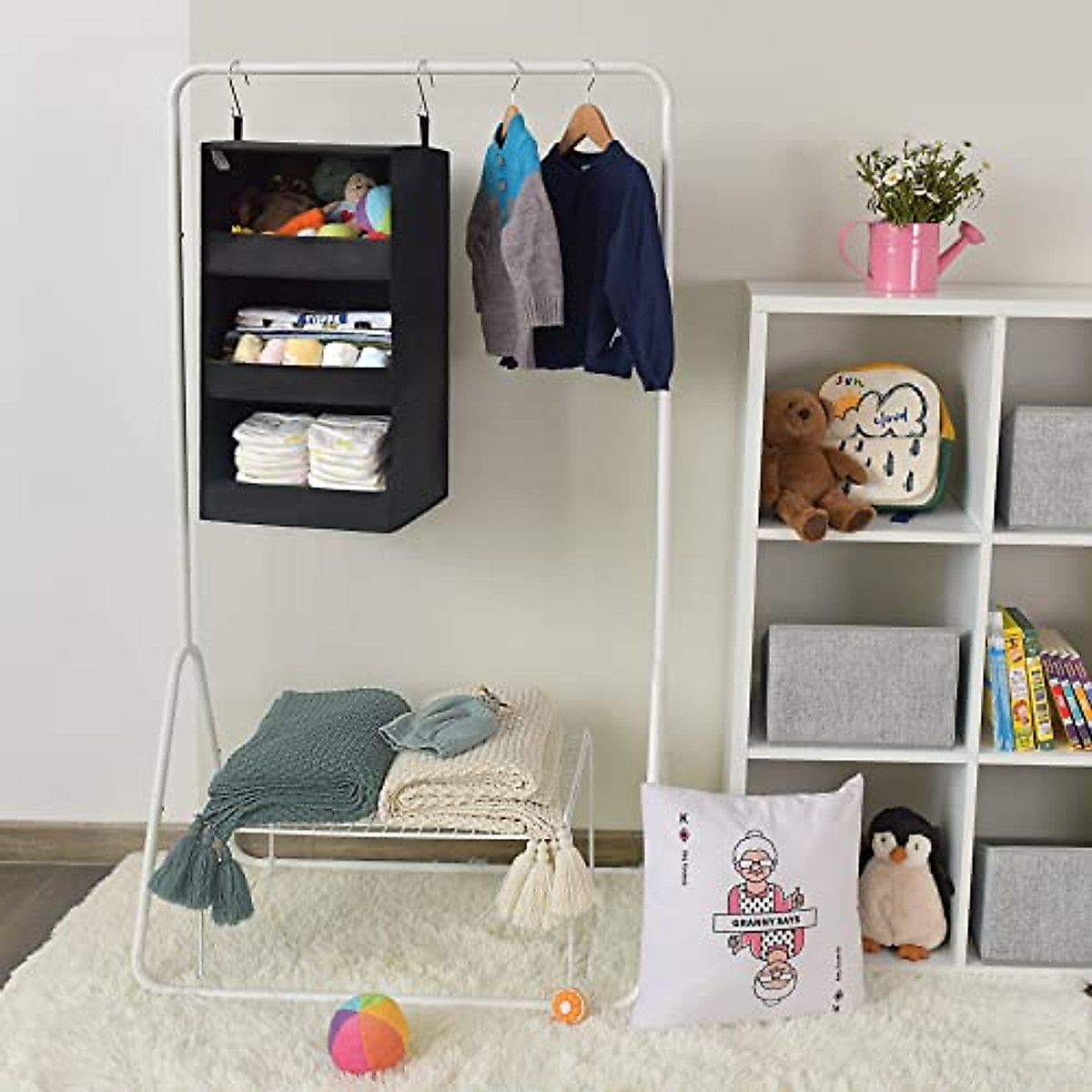 GRANNY SAYS Bundle of 2-Pack Hanging Organizer & 1-Pack Closet Hanging Shelves